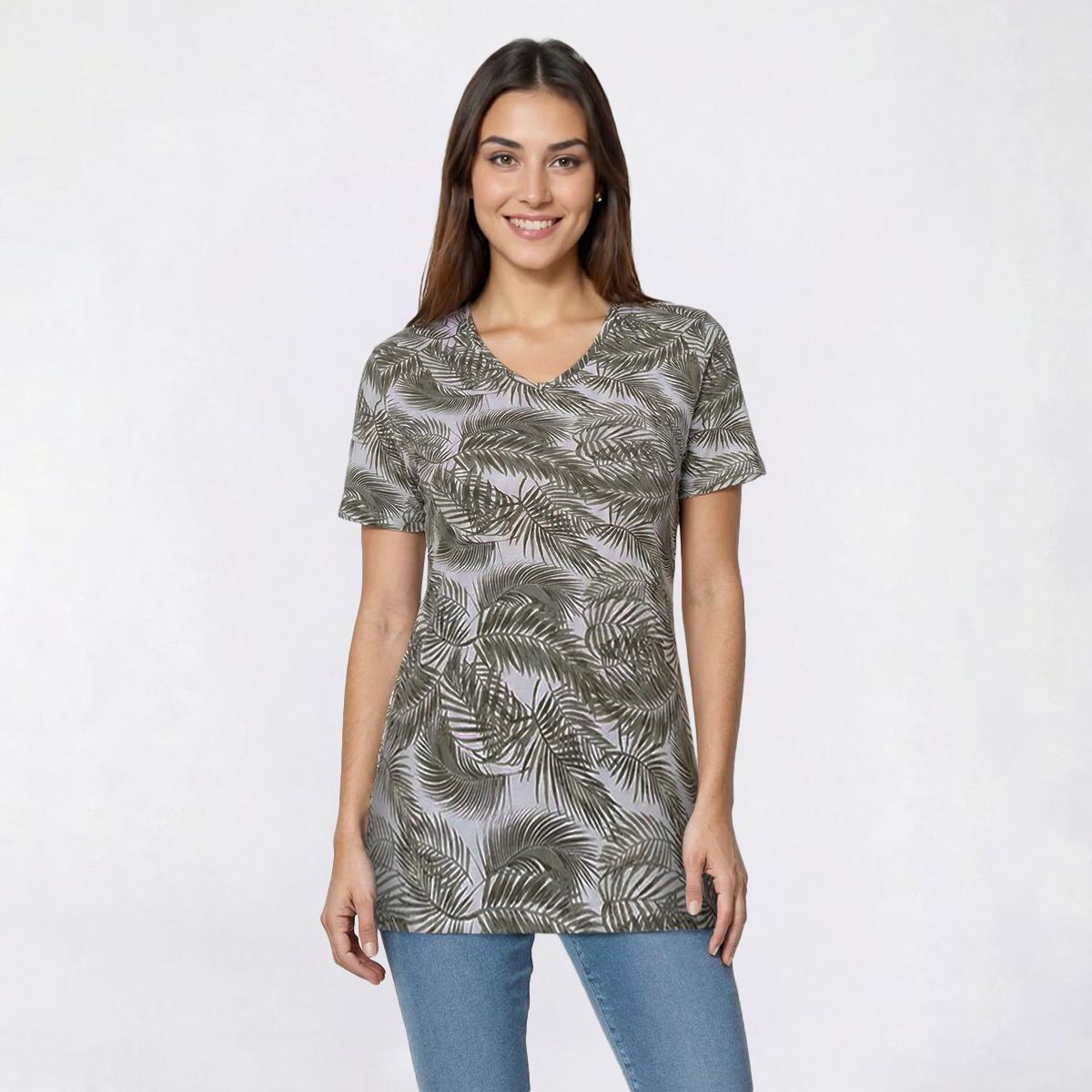 Click here for Petite Hasting & Smith Short Sleeve Tropical V Nec... prices